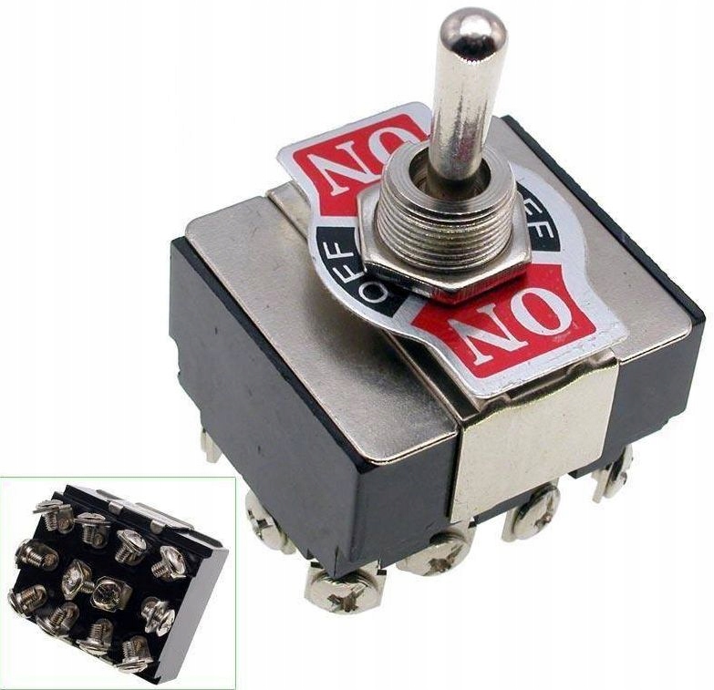 Przełącznik KN3B-403 3-poz. poczwórny ON-OFF-ON - 12304897674 ...