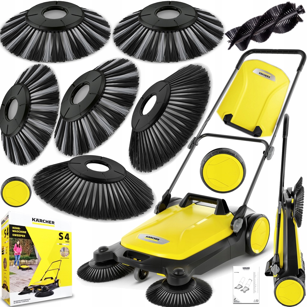 KARCHER S 4 TWIN ZAMIATARKA RĘCZNA 7x SZCZOTKA - 11366331406 - oficjalne archiwum Allegro