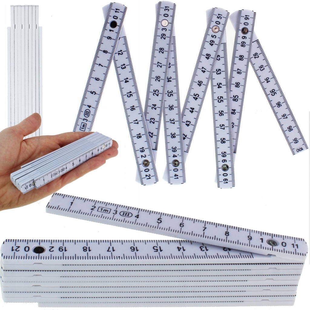 LINIJKA MIARKA SKŁADANA ELASTYCZNA 1M STOLARSKA - 14504634181 - oficjalne archiwum Allegro