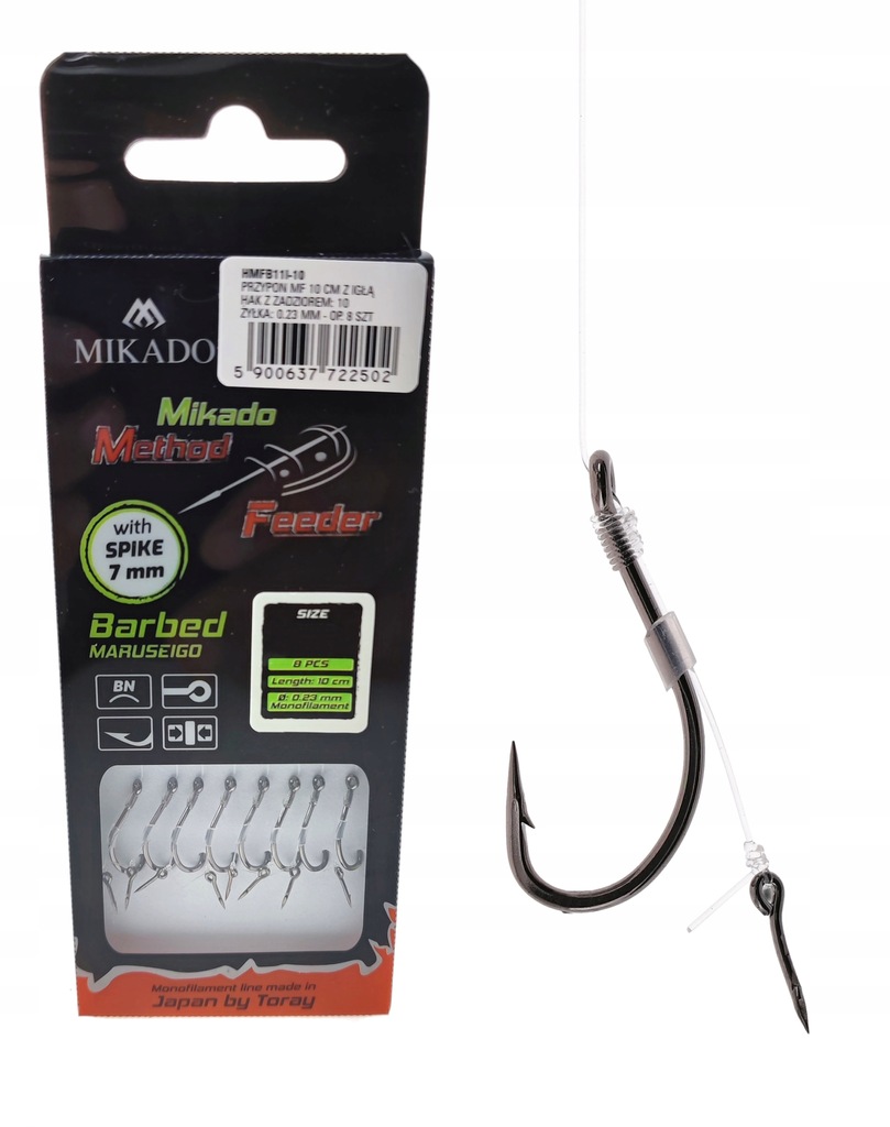 GOTOWE PRZYPONY METHOD FEEDER MIKADO IGŁA BAGNET nr.10 z bagnetem z igłą - 14365740619 ...