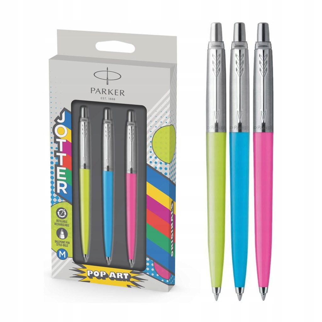 Zestaw POP ART 3x Długopis Parker JOTTER - 12771967267 - oficjalne ...