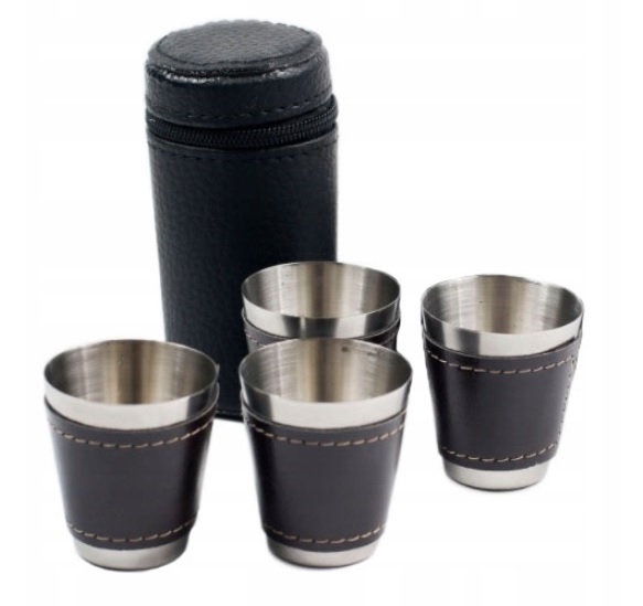 KIELISZKI TURYSTYCZNE ZESTAW 4 SZTUKI ETUI - 12397790189 - oficjalne archiwum Allegro