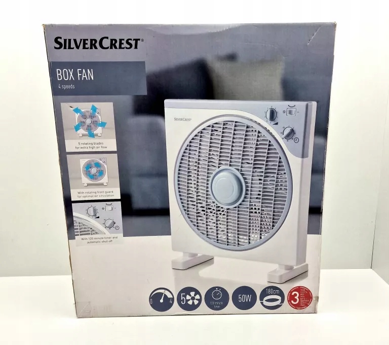 WENTYLATOR PODŁOGOWY SILVERCREST BOX FAN - 13605307205 - oficjalne ...