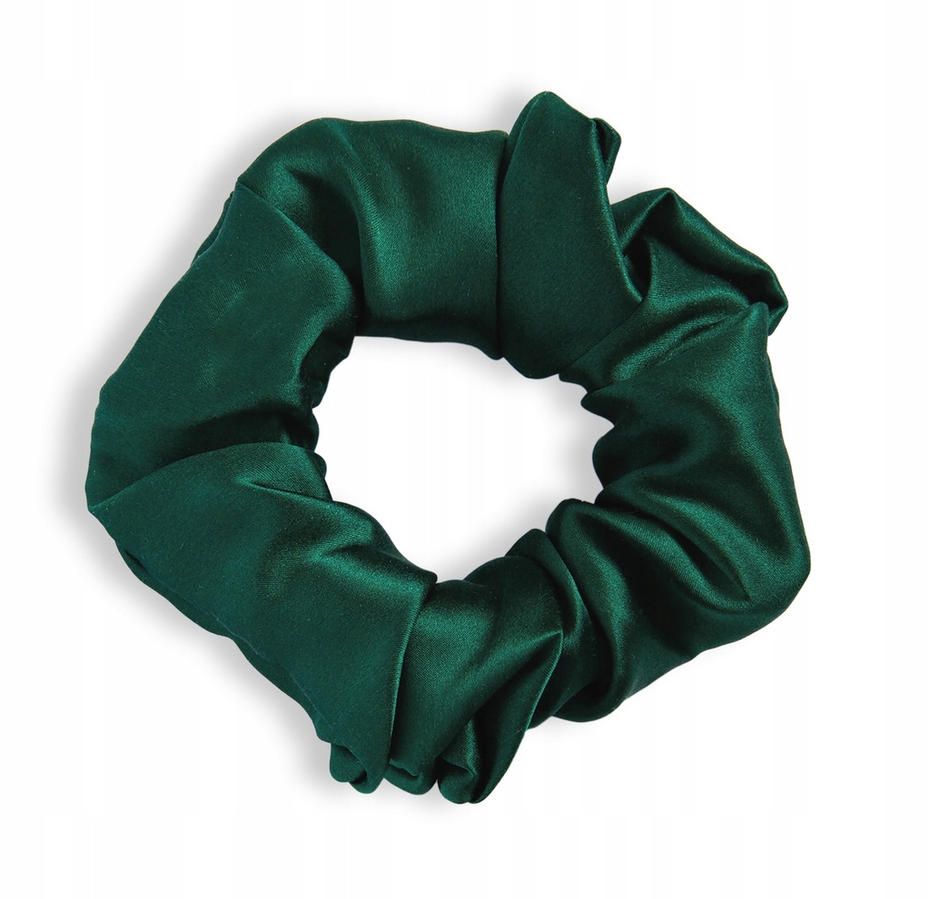 Gumka jedwabna do włosów zielona scrunchie - 12822599334 - oficjalne ...