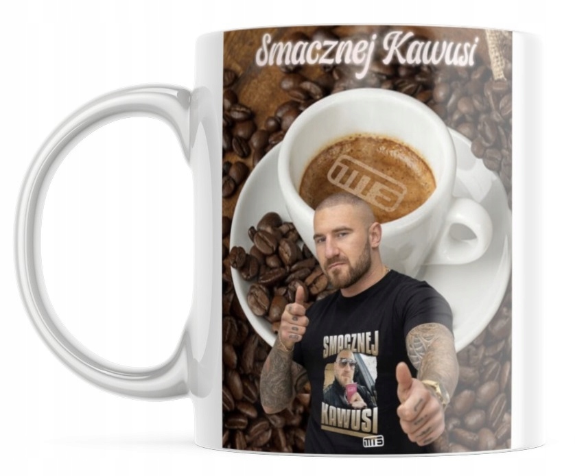 Kubek Kizo smacznej kawusi kapusi wiadomo co - 12800454609 - oficjalne archiwum Allegro