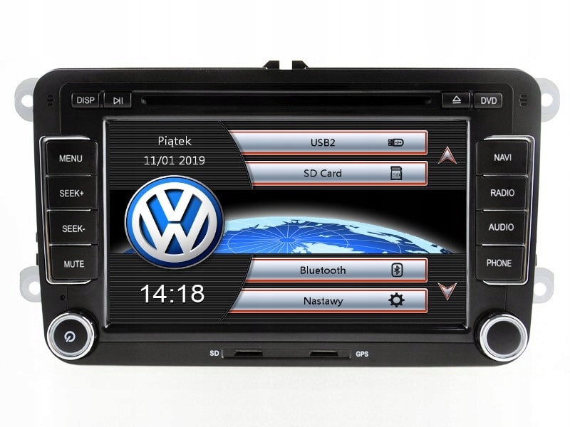 NAWIGACJA 2DIN RADIO VW PASSAT B6 B7 GOLF 5 V 6 VI - 9105864895 - oficjalne archiwum Allegro