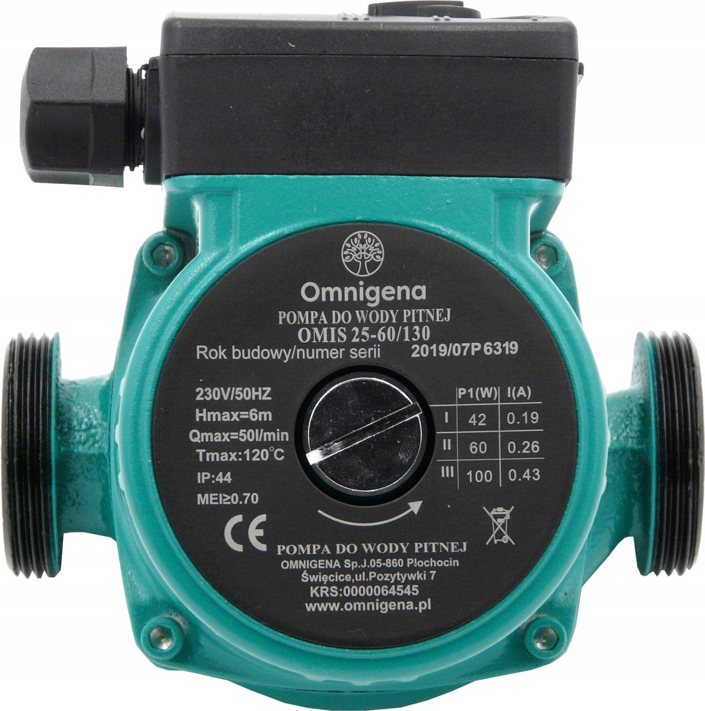 Pompa obiegowa Omnigena OMIS 25-60/130 - 14142973146 - oficjalne archiwum Allegro