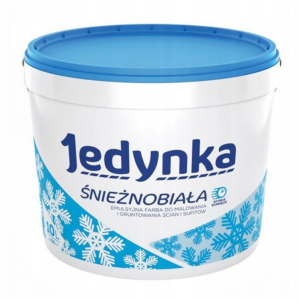 FARBA EMULSJA JEDYNKA ŚNIEŻNOBIAŁA 10L - 6481981146 - oficjalne archiwum Allegro