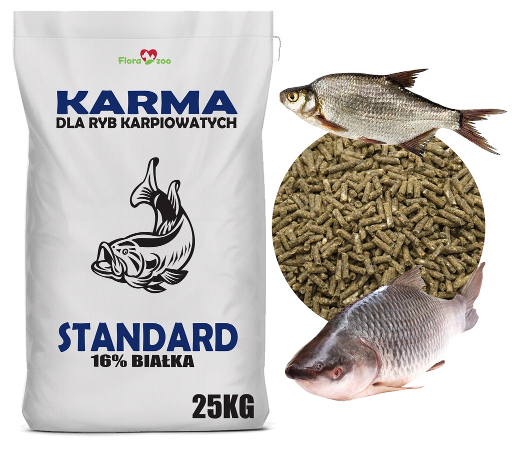 KARMA POKARM PASZA ZANĘTA DLA NA RYBY KARPI 25KG - 5304891360 - oficjalne archiwum Allegro