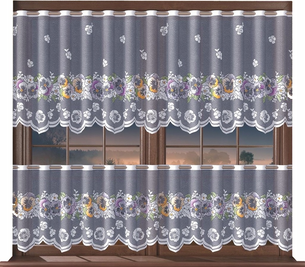 Bratki - wys.50cm firana, zazdrostki (na metry) - 9303208753 - oficjalne archiwum Allegro