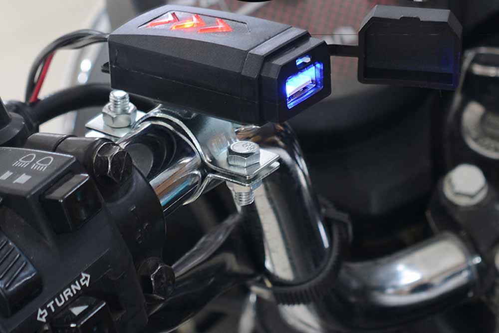 Wodoodporne Motocyklowe Gniazdo USB 5V 2,1A - 7231987257 - oficjalne archiwum Allegro