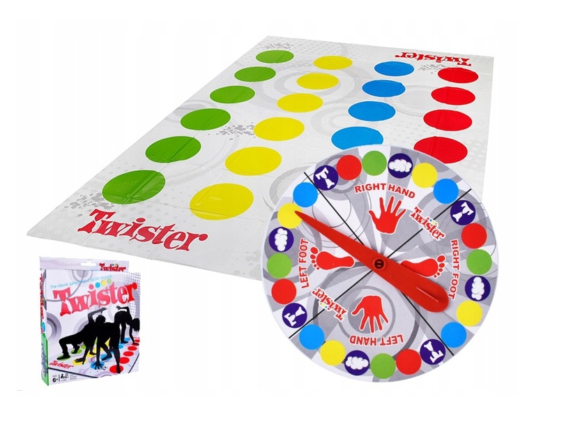 TWISTER RODZINNA GRA ZRĘCZNOŚCIOWA MATA + TARCZA - 9068460052 ...
