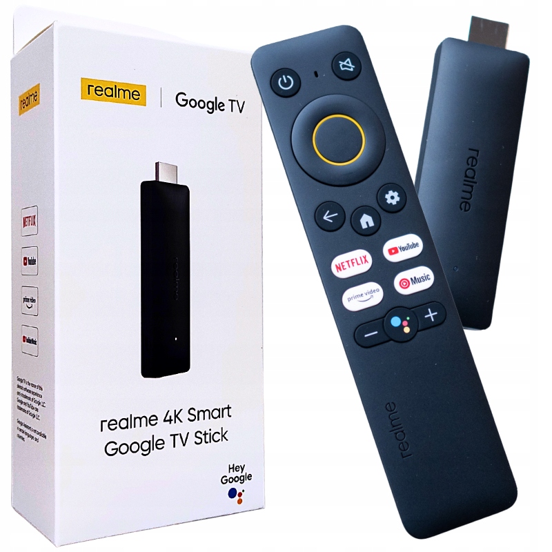 REALME SMART TV STICK 4K HDMI GOOGLE - odtwarzacz multimedialny do TV ...