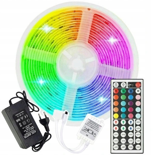 10m Kolorowe ledy LED RGB z pilotem do oświetlenia - 12912913733 ...