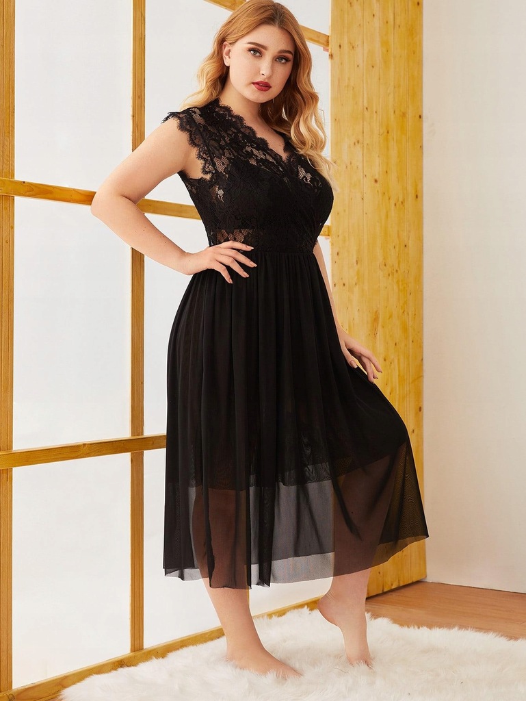 SUKIENKA Z KORONKOWĄ GÓRĄ SHEIN _S1H 3XL - 14957213138 - oficjalne archiwum Allegro