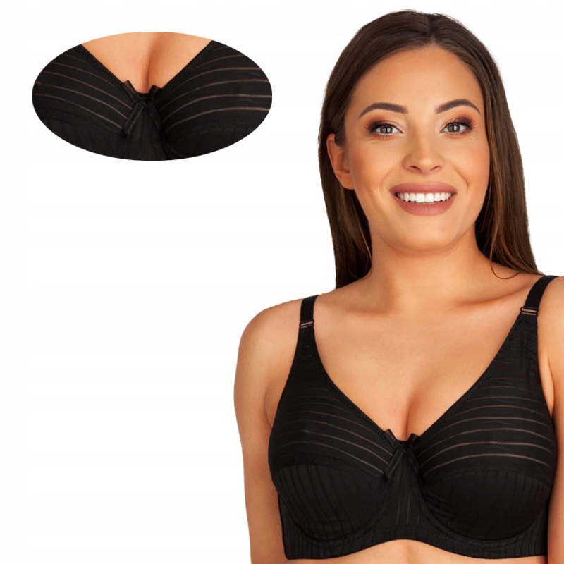 Biustonosz półusztywniany Linaise 1048 czarny 95C - 13253012242 - oficjalne archiwum Allegro