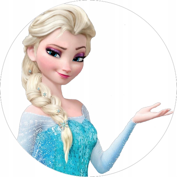 Opłatek na tort jadalny Kraina Lodu Elsa napis - 12032670228 ...