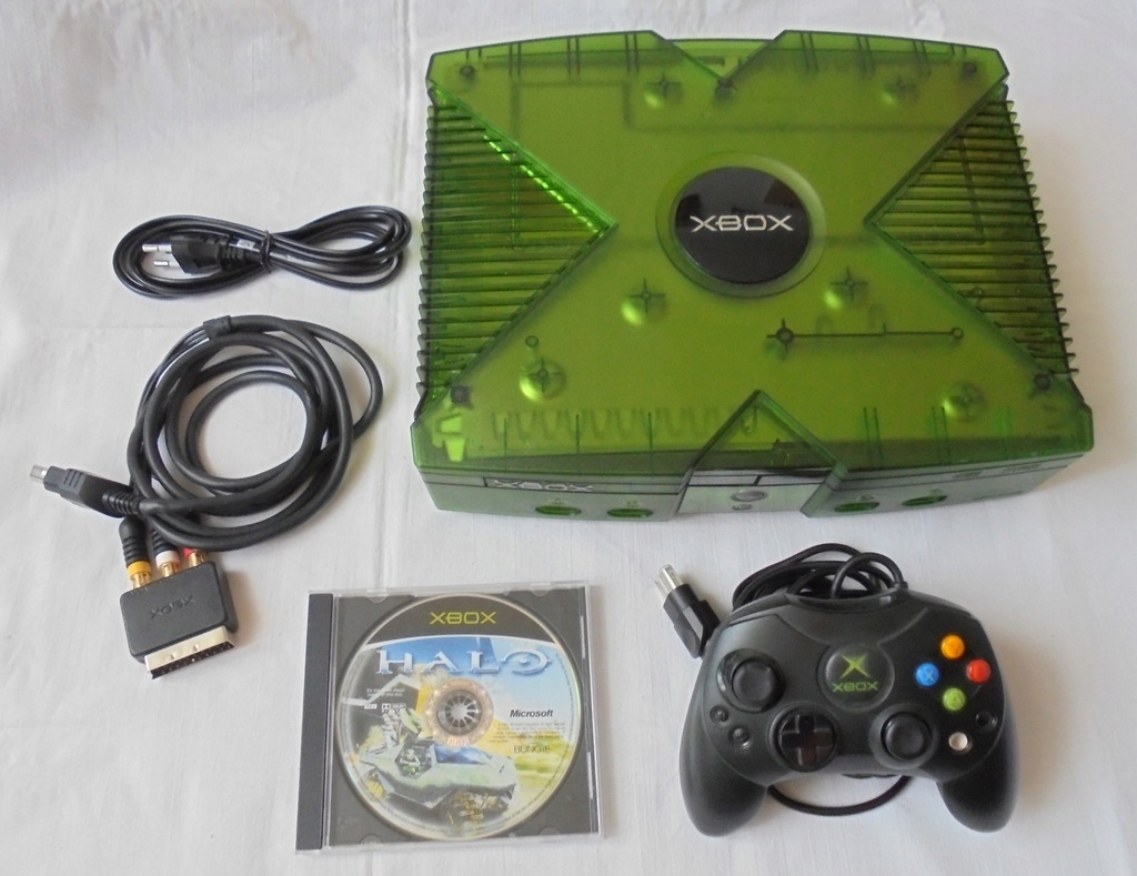 Xbox Classic Translucent Green konsola unikat - 10636129913 - oficjalne ...