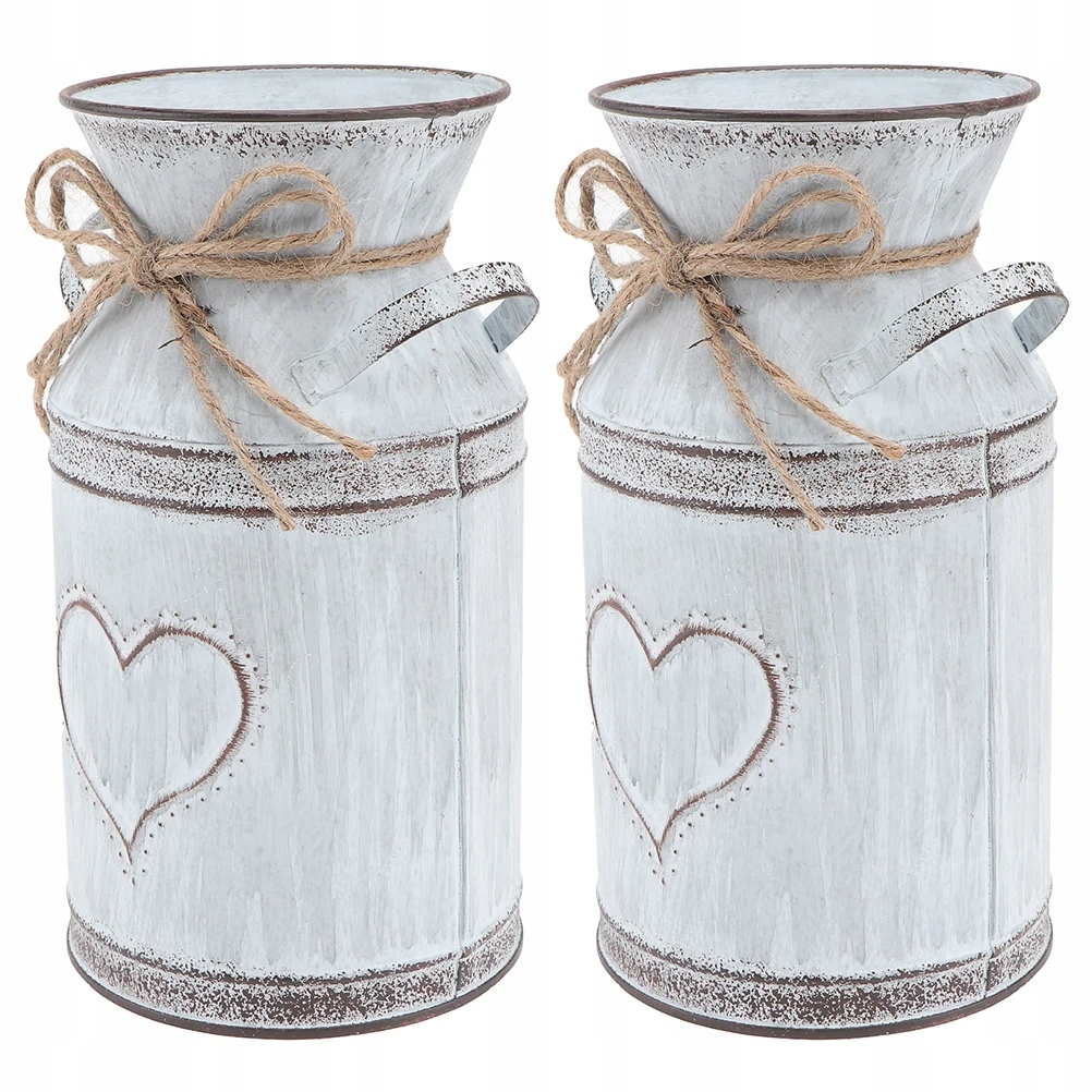 Rustic Jug Vase Wedding Decor Shabby Chic Metal - 13749349831 ...