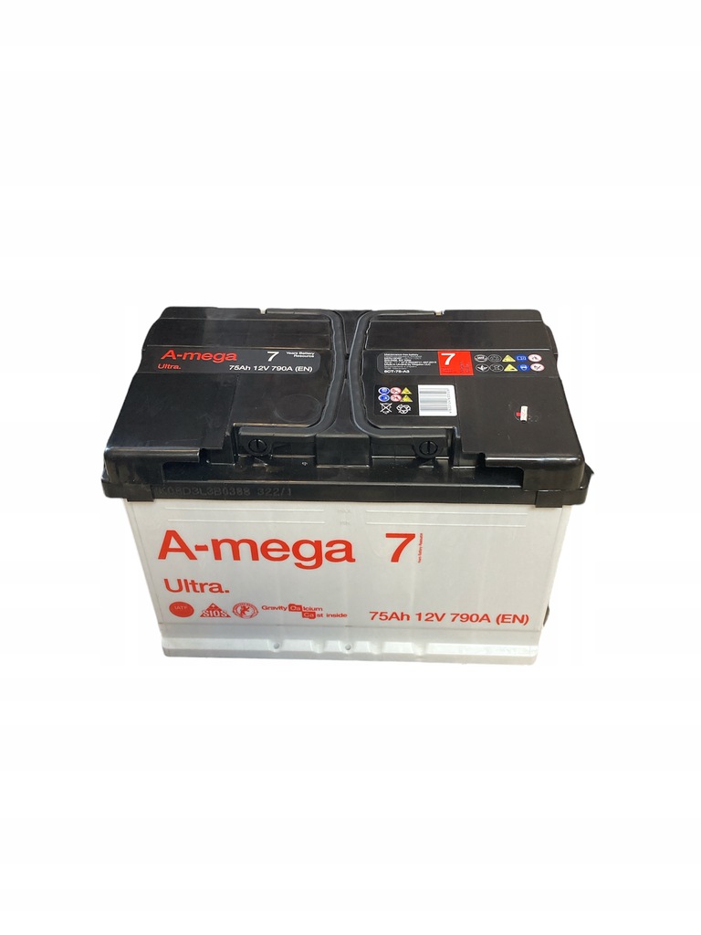 AKUMULATOR AMEGA ULTRA 7 75Ah 790A. P+ KIELCE - 12029362973 - oficjalne ...