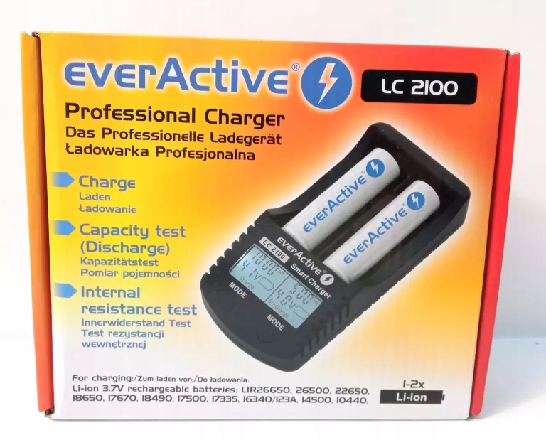EVERACTIVE ŁADOWARKA AKUMULATORÓW 18650 (LC-2100) - 14341622856 - oficjalne archiwum Allegro