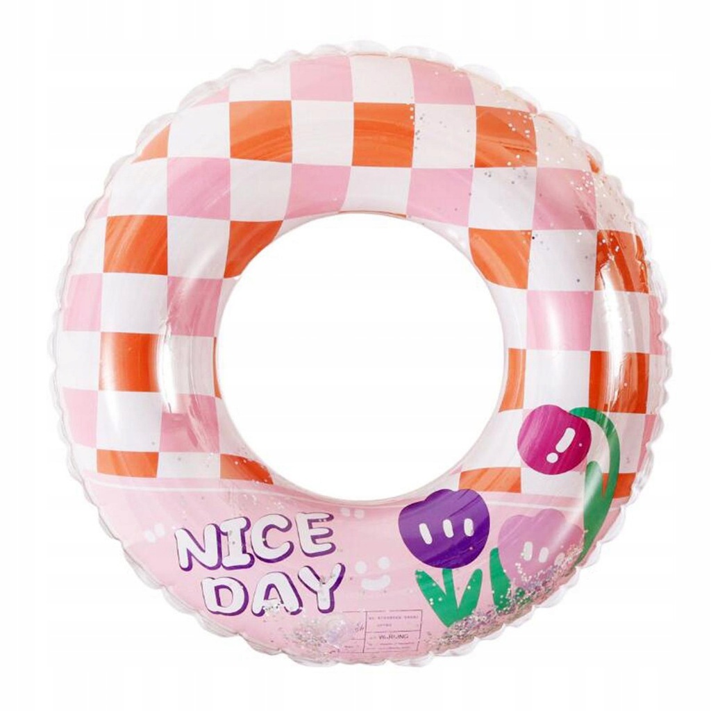 Infant Pool Float Swim Trainer Toy Inflatable Baby Pool Sequin Plaid ...