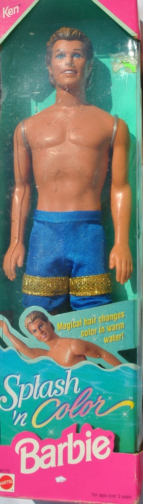 lalka BARBIE - KEN SPLASH'N COLOR mattel 1996 - 12458414826 - oficjalne ...