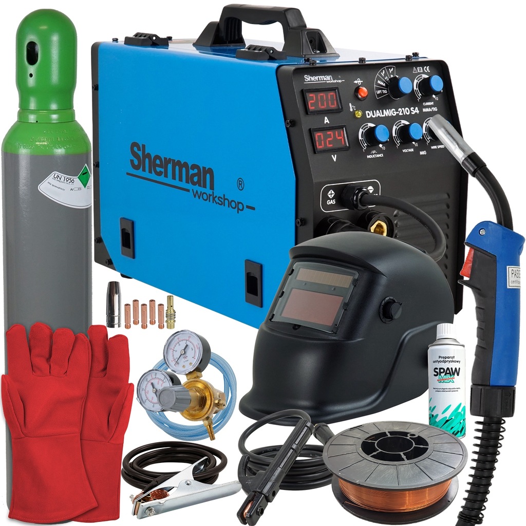 Spawarka 3w1 MIGOMAT Sherman MIG 210 MMA MAG IGBT - 12756470957 - oficjalne archiwum Allegro