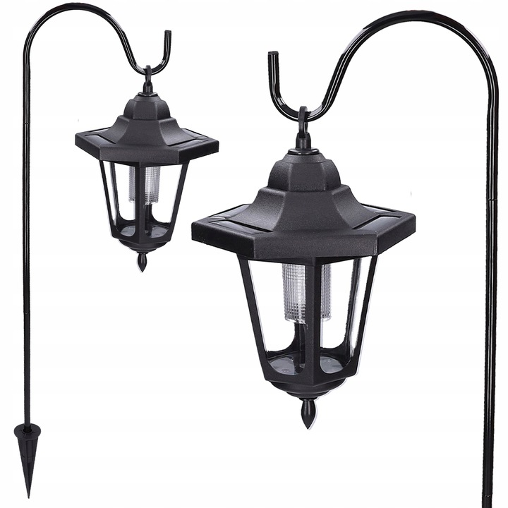 Lampa wbijana ogrodowa solarna latarenka LED Retro - 13390869681 - oficjalne archiwum Allegro