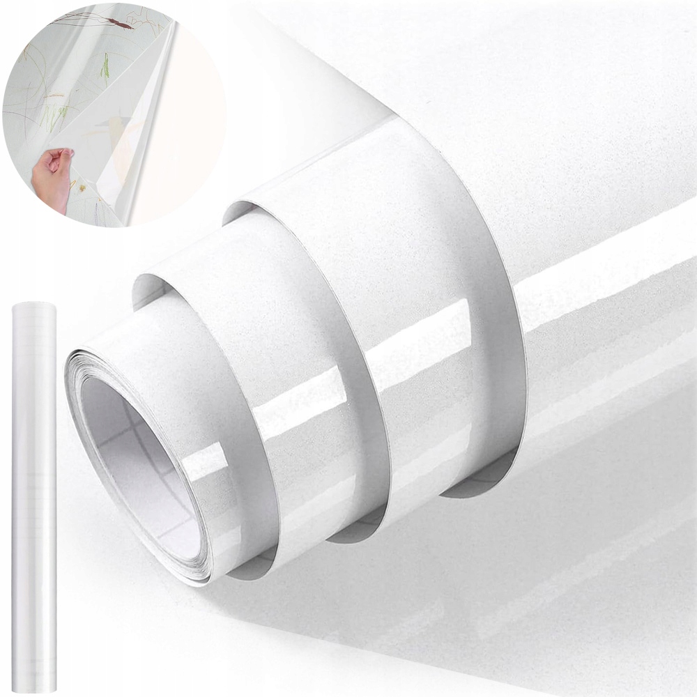 FOLIA SAMOPRZYLEPNA MEBLOWA PRZEZROCZYSTA FOLIA OCHRONNA NA ŚCIANY 500CM - 17184564704 ...