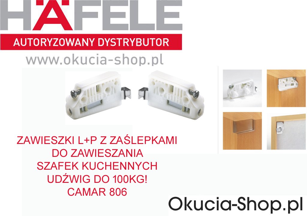 HAFELE komplet zawieszak do szafek kuch. CAMAR 806 - 7226050741 ...