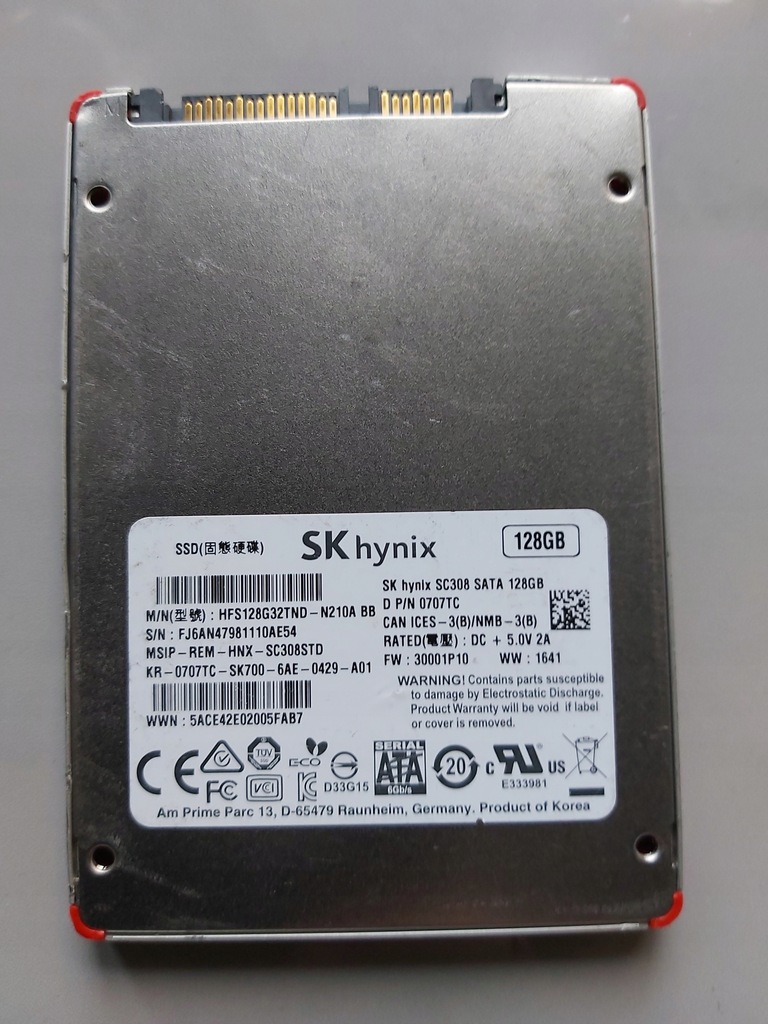 Dysk SSD SK HYNIX SC308 128GB SATA III 2,5 - 12133365154 - oficjalne ...