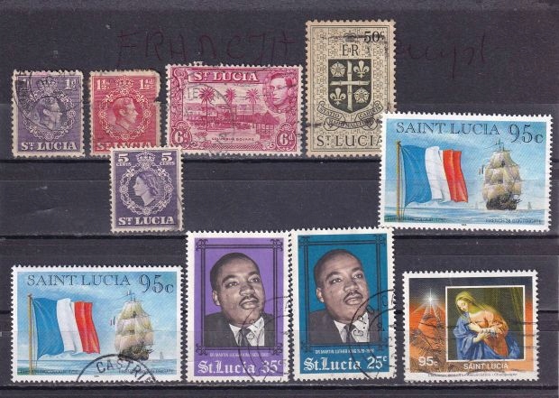 Kolonie angielskie. 1953 . St Lucia. Kasow - 14731775056 - oficjalne ...