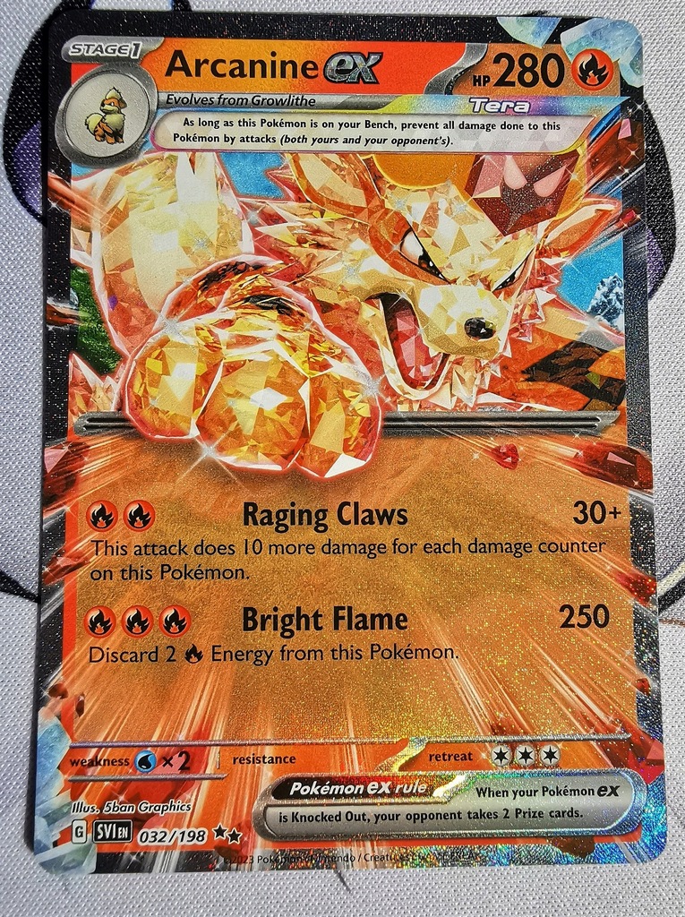 Pokemon TCG Arcanine EX 032/198 Scarlet & Violet - 13562200227 - oficjalne archiwum Allegro