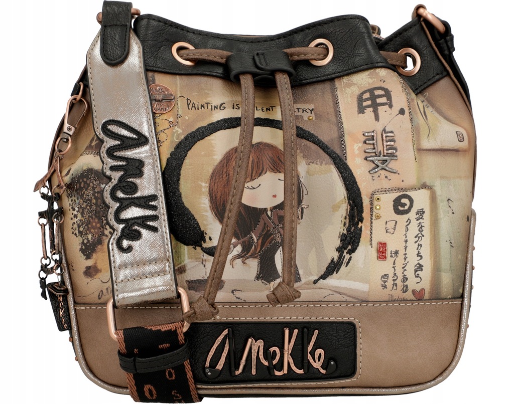 A400 Torebka worek Anekke Shoen Black Japonia - 14255392762 - oficjalne ...