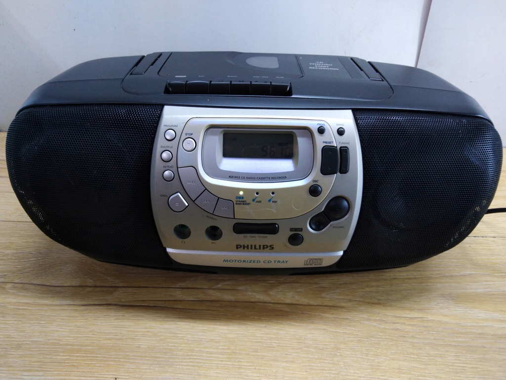 RADIO BOOMBOX PHILIPS CD FM/AM KASETA SUPER DZWIĘK ! - 14501491063 - oficjalne archiwum Allegro