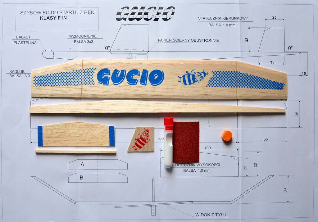 Купить Модель GUCIO Glider Dart с бальзой класса F1N: отзывы, фото и ...