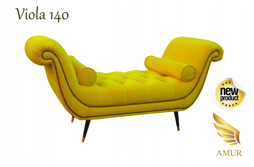 VIOLA 140 Ławeczka Ławka Pufa Sofa Kozetka Tapicerowana Pikowana Glamour - 16719800216 ...