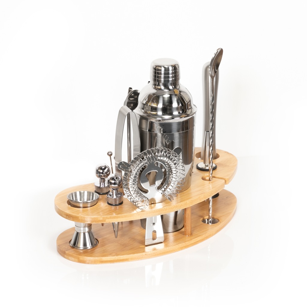 ZESTAW Barmański Do Drinków, bambusowa podst. 16el - 12898279076 ...