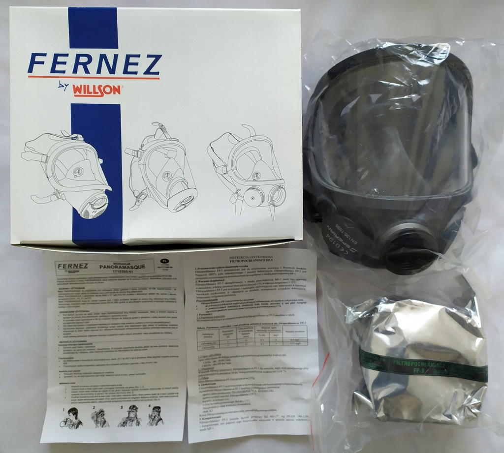 Maska przeciwgazowa Fernez + Filtr FP-5 Maskpol - 12792181358 ...