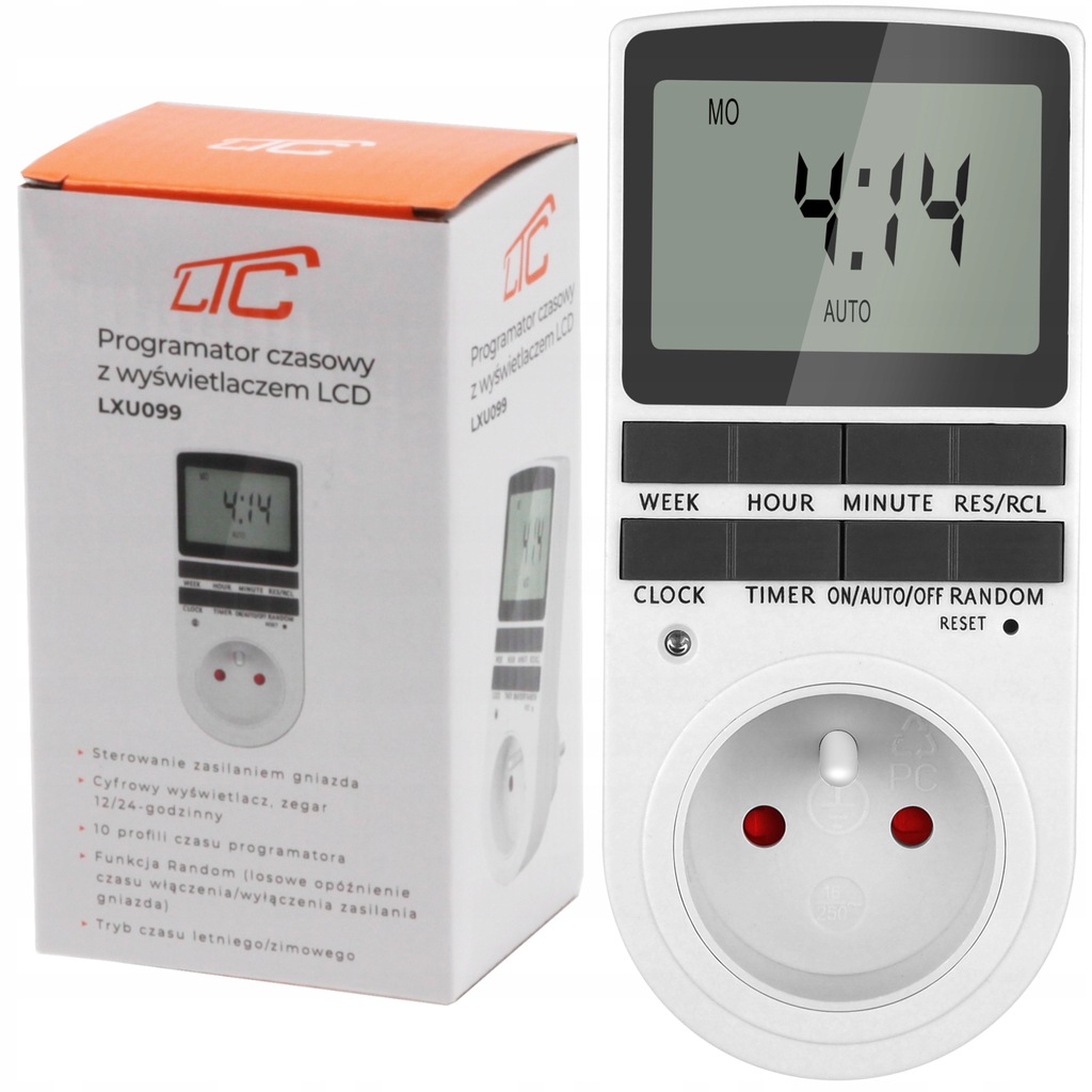 PROGRAMATOR CZASOWY TIMER WŁĄCZNIK DO GNIAZDKA - 13428523558 ...