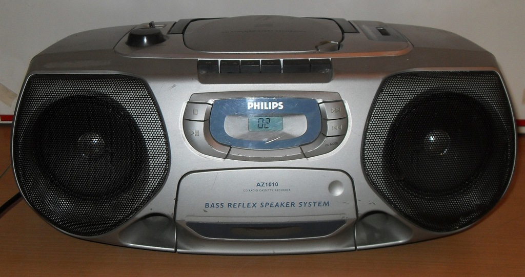 BOOMBOX PHILIPS AZ1010/14 CD + RADIO + KASETA - 13264149172 - oficjalne archiwum Allegro