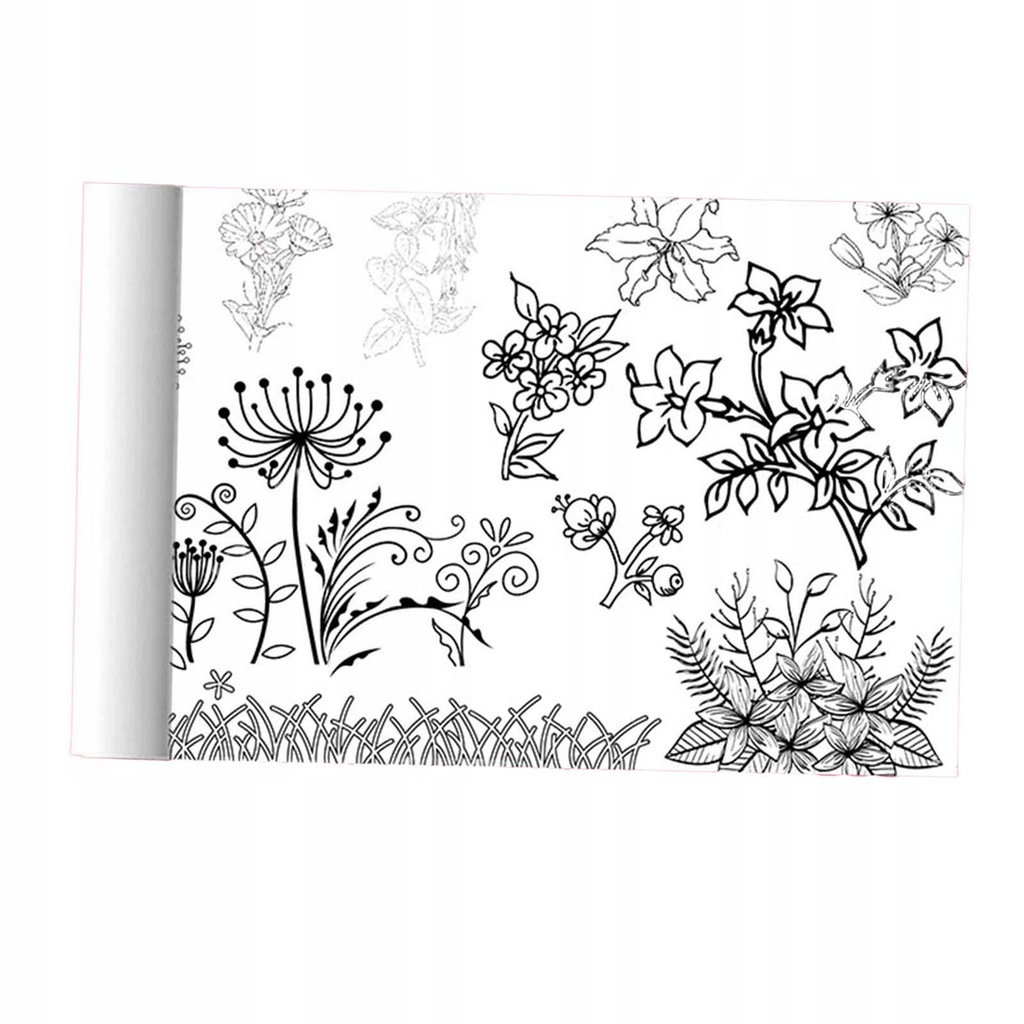 Coloring Paper Roll Wall Coloring Floral series - 12963547273 ...