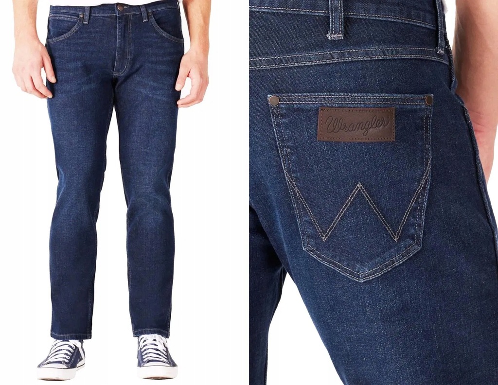 WRANGLER Spodnie JEANS GREENSBORO 803 W40 L32 granatowy - 14974263447 - oficjalne archiwum Allegro