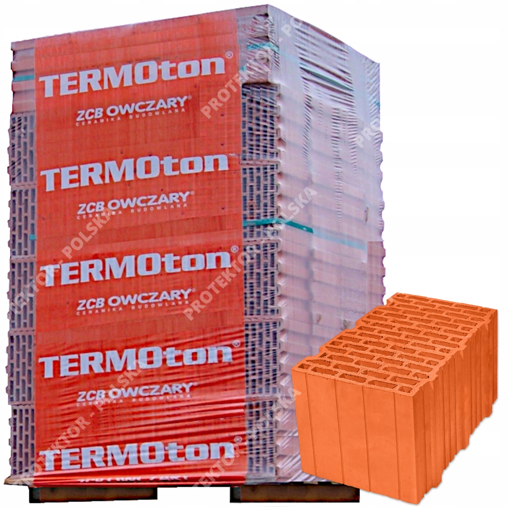 TERMOTON 38cm cegła ceramiczna pustak max leier EM - 10132925879 ...