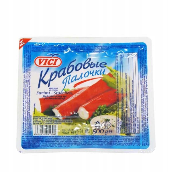 SURIMI KRABOWY VICI 500g - 13115149558 - oficjalne archiwum Allegro