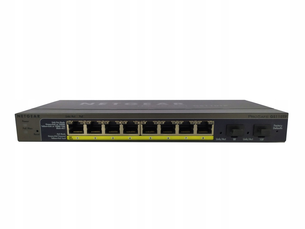 Netgear GS110TP Prosafe 8 Gigabit Smart PoE Switch - 14197108023 ...