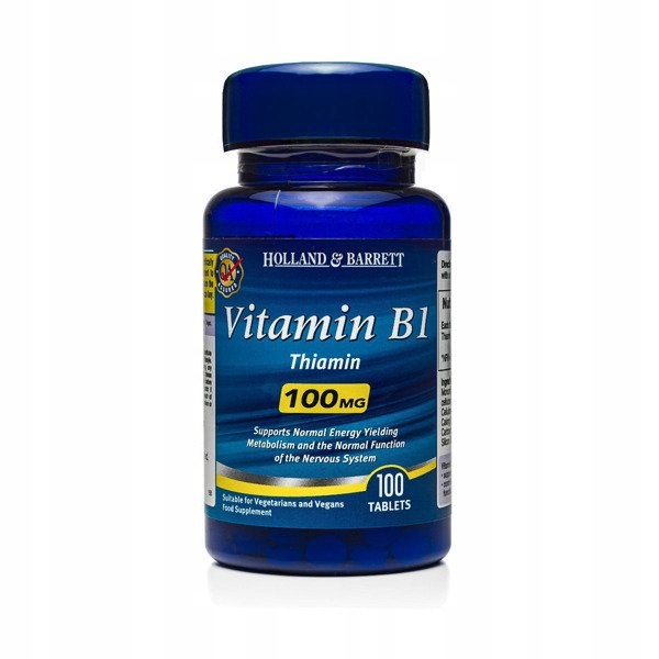 Witamina B1 100 mg 100 Tabletek - 8915553196 - oficjalne archiwum Allegro