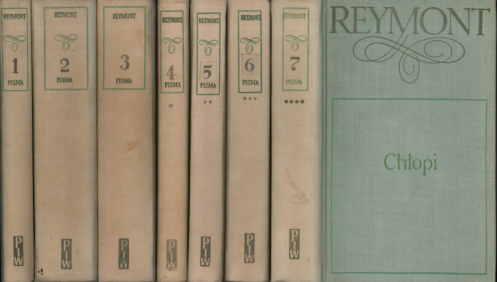 PISMA - 7 TOMÓW - KOMEDIANTKA, FERMENTY, ZIEMIA OBIECANA, CHŁOPI - REYMONT - 15174060242 ...