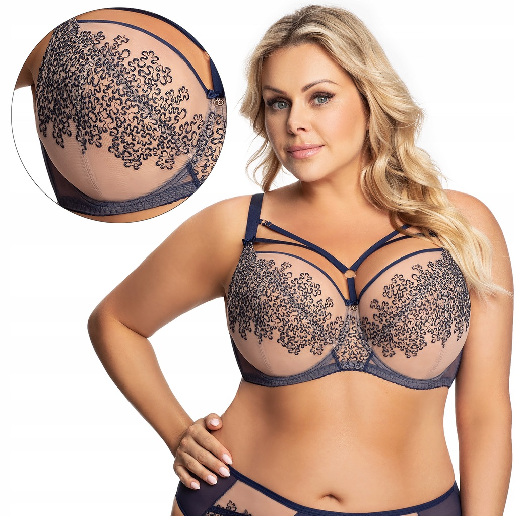 Miękki biustonosz GORSENIA K695 ALLISON, haft 80L - 12284749658 - oficjalne archiwum Allegro